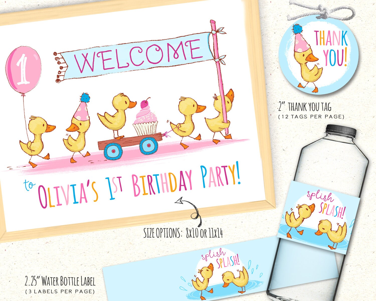 Ducky Invitation Duck Invitation First Birthday Invitation - Etsy Canada
