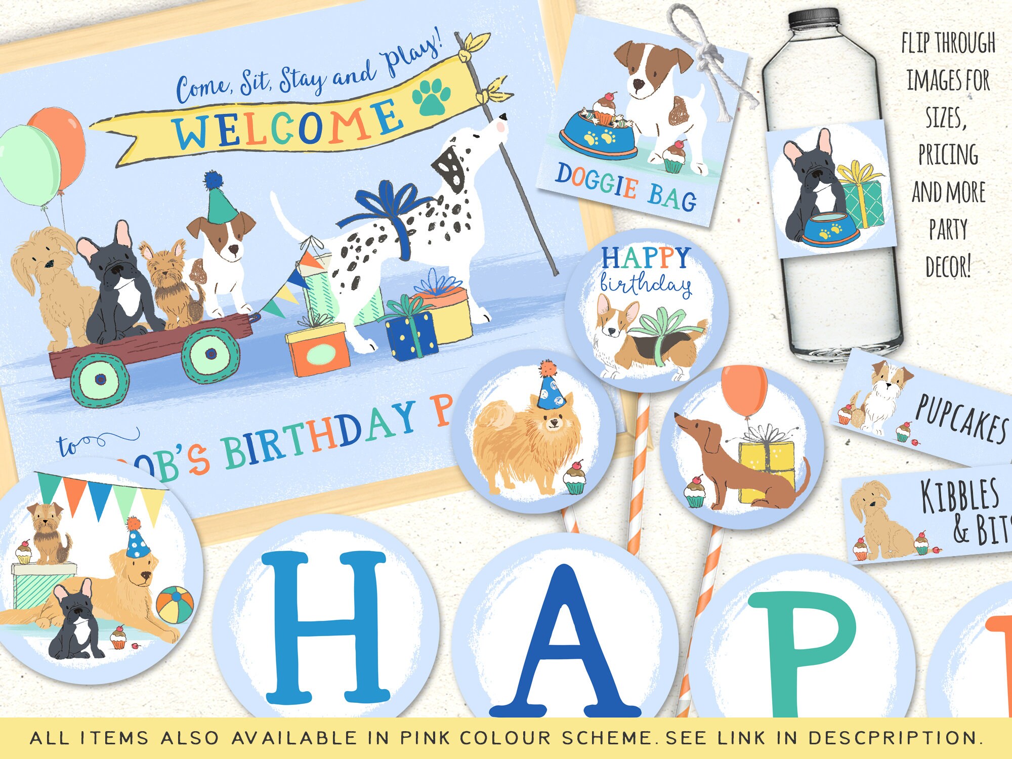 Puppy Party Printables, Puppy Invitation, Puppy Party Decorations ...