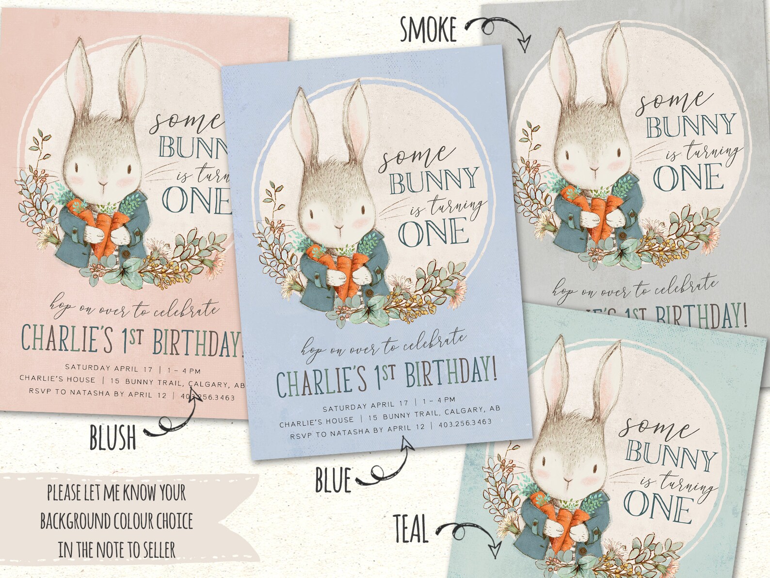 Bunny Invitation Peter Rabbit Invitation Bunny Party - Etsy