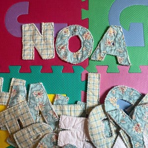 Custom Fabric Alphabet Letters – Baby Name Toys | Soft Sensory Letters ...