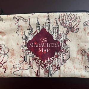 Harry Potter Marauders Map Inspired Zipper Pouch. - Etsy