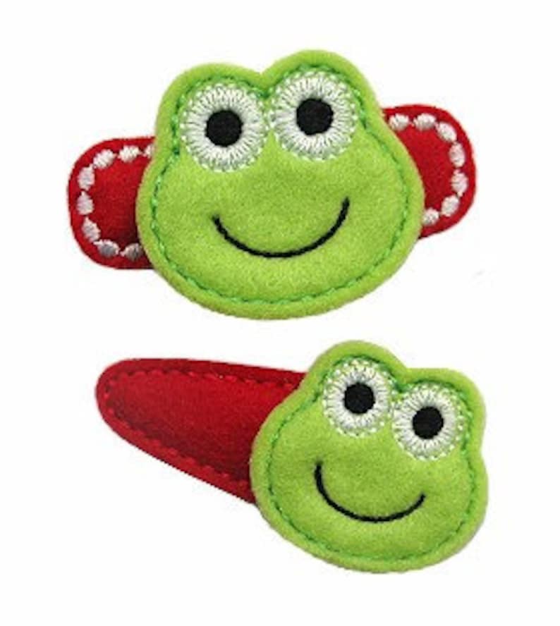 Frog Felt Stitchies / Feltie in the Hoop Machine Embroidery Design - Etsy