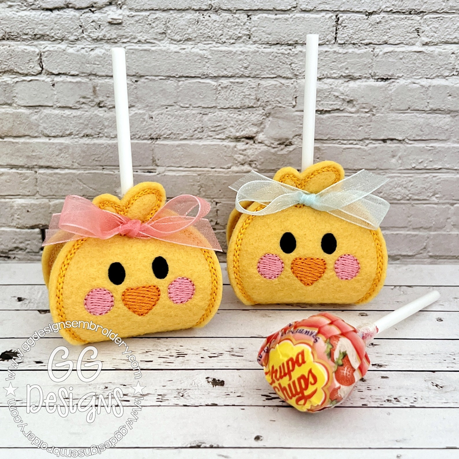 Chicken Lollipop Wrap in the Hoop Machine Embroidery Design - Etsy