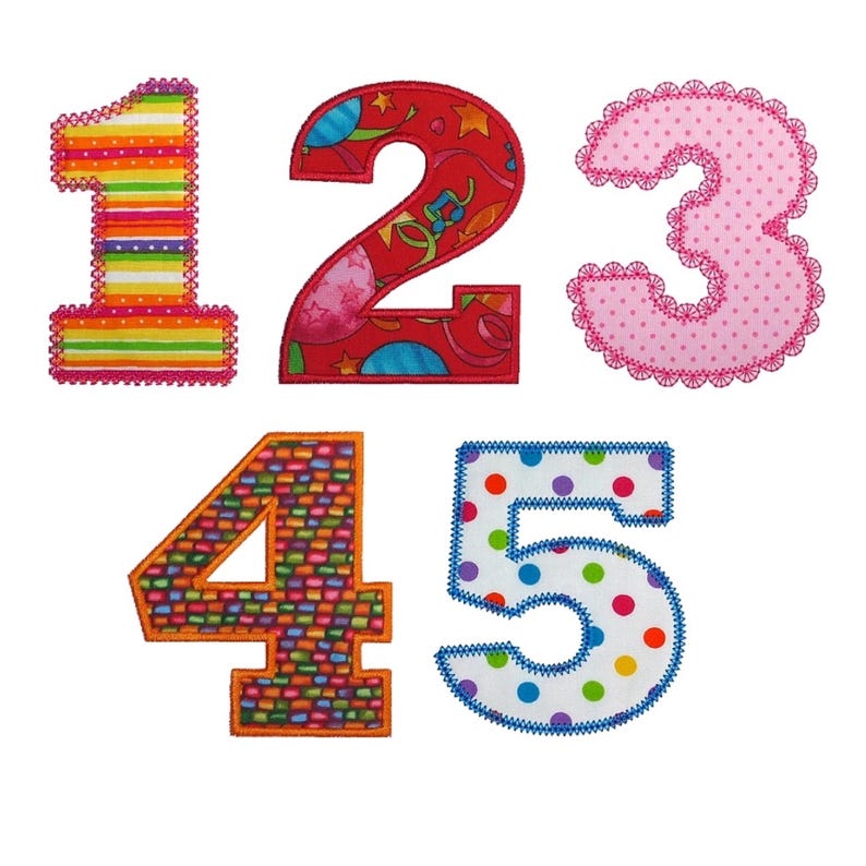 Chubby Wubby Appliqué Numbers Machine Embroidery Design - Etsy