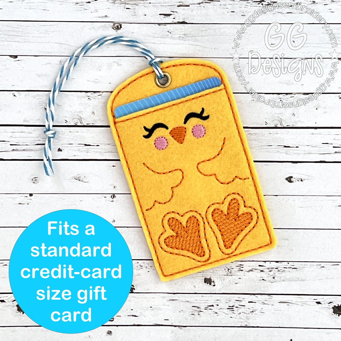 Chicken Gift Card Holder in the Hoop Machine Embroidery Design - Etsy