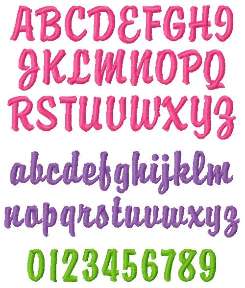 Brody Embroidery Font Embroidery Design - Etsy