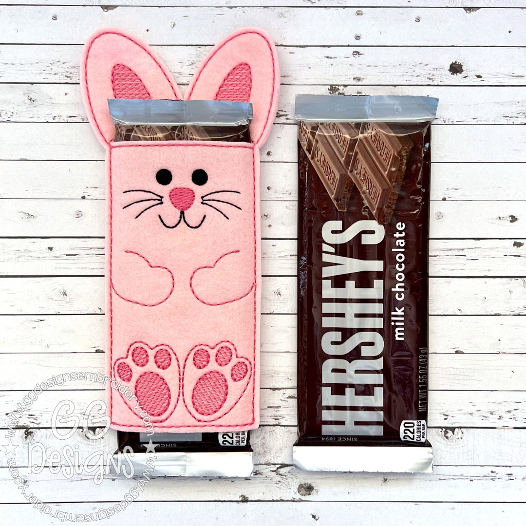 Bunny Candy Bar Slider in the Hoop Machine Embroidery Design - Etsy