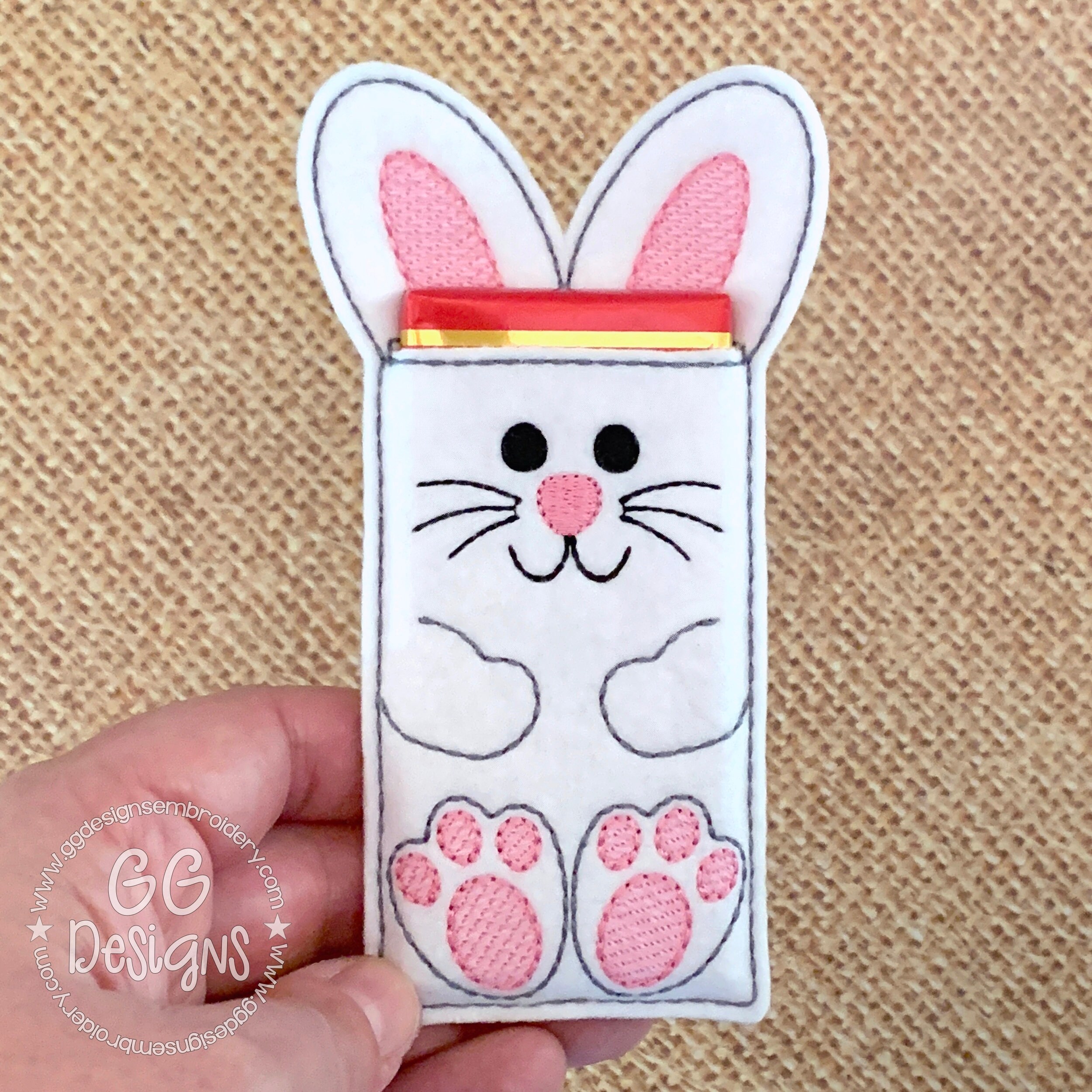 Bunny Chocolate Sleeve in the Hoop Machine Embroidery Design - Etsy