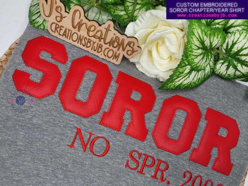 Custom Soror Embroidered Shirt, Delta SOROR Tee With Chapter Year, DST ...