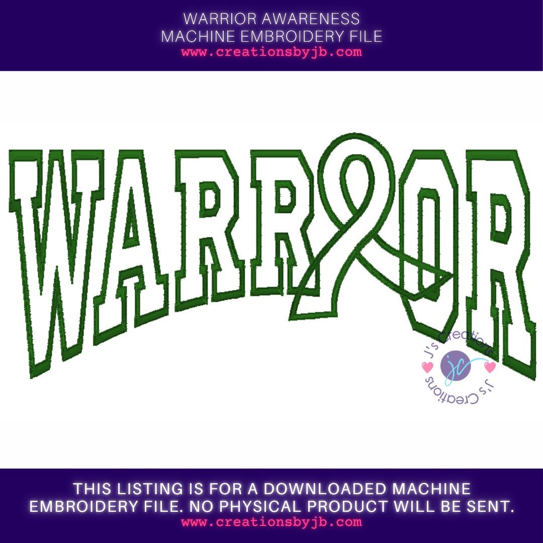 Warrior Embroidery Design, Warrior Applique, Pink Ribbon Applique ...