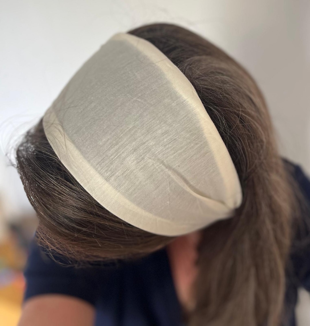 Ivory Tie-on Headband, Stretchy Rayon Head Scarf - Etsy Israel