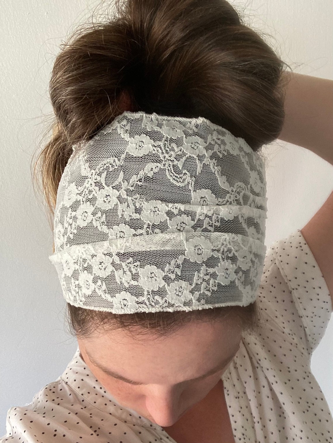 Foulard chrétien couvre-chef en dentelle ivoire bandeau | Etsy