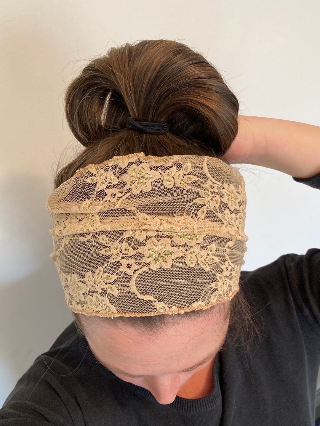 Foulard chrétien, couvre-chef en dentelle ivoire, bandeau foulard ...