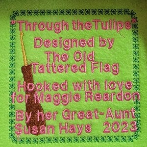 Personalized Hooked Rug Labels Custom Rug Hooking 4" X 4" Machine ...