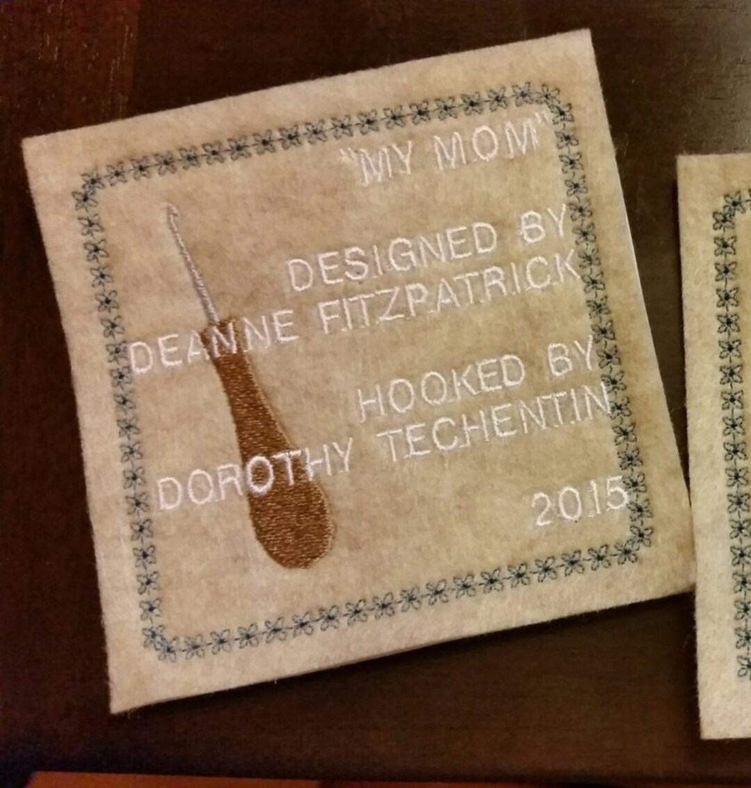 Personalized Hooked Rug Labels Custom Rug Hooking 4 X - Etsy