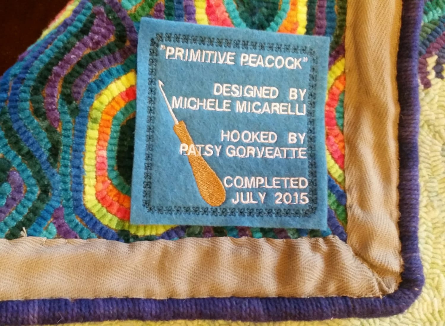 Personalized Hooked Rug Labels Custom Rug Hooking 4" X 4" Machine ...