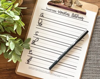 Handlettering Workbook Hand Lettering Worksheets - Etsy