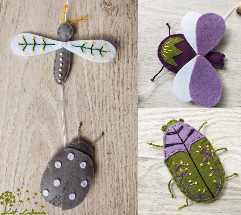 Beetles Baby Mobile Insect Mobile Bugs Decor Nature Nursery - Etsy