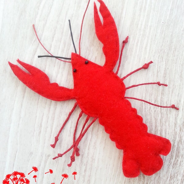 Felt Lobster - Etsy