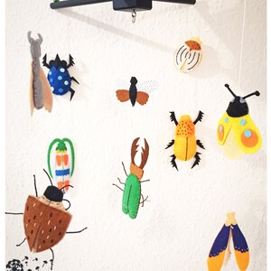 Bug Mobile, Beetles Mobile, Insect Mobile, Handmade Baby Mobile, Felt ...