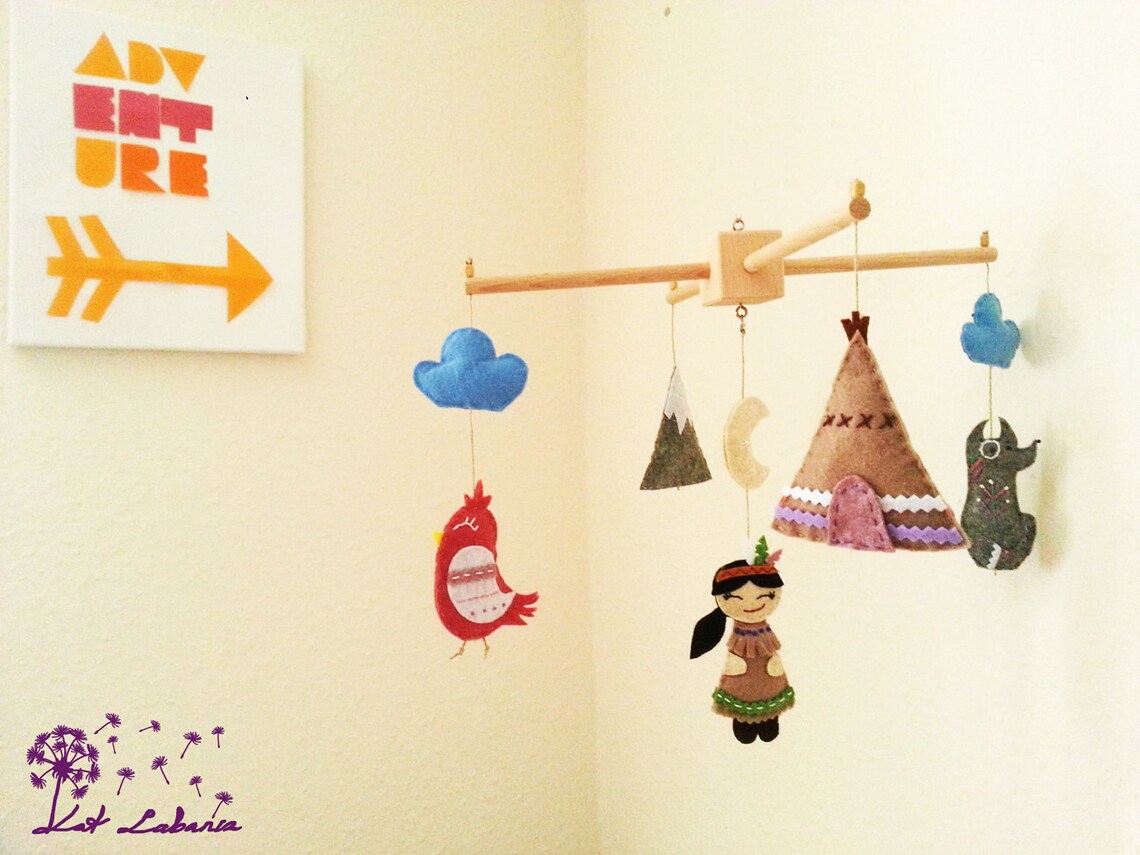 Tribal Baby Mobile Indian Girl Mobile Tribal Bedroom - Etsy