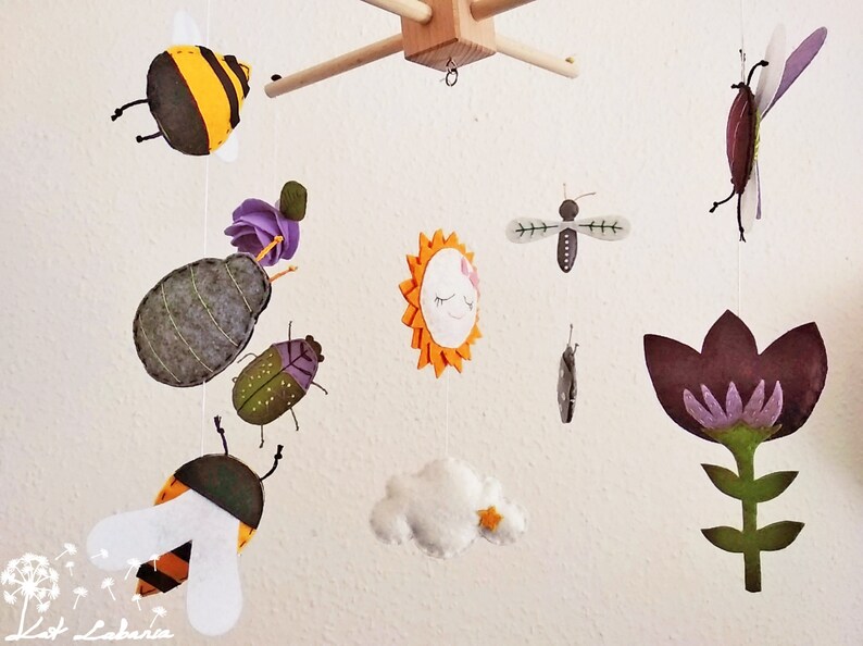 Beetles Baby Mobile Insect Mobile Bugs Decor Nature Nursery - Etsy