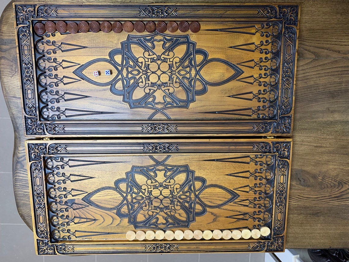 Wooden Handmade Backgammon From Ukraine Personalized Gifts - Etsy