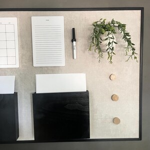 Linen Magnetic Board Office Organization Modern Custom Command Center ...