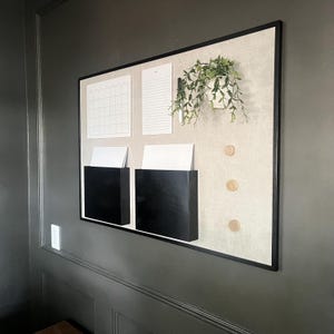 Linen Magnetic Board Office Organization Modern Custom Command Center ...