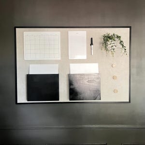 Linen Magnetic Board Office Organization Modern Custom Command Center ...
