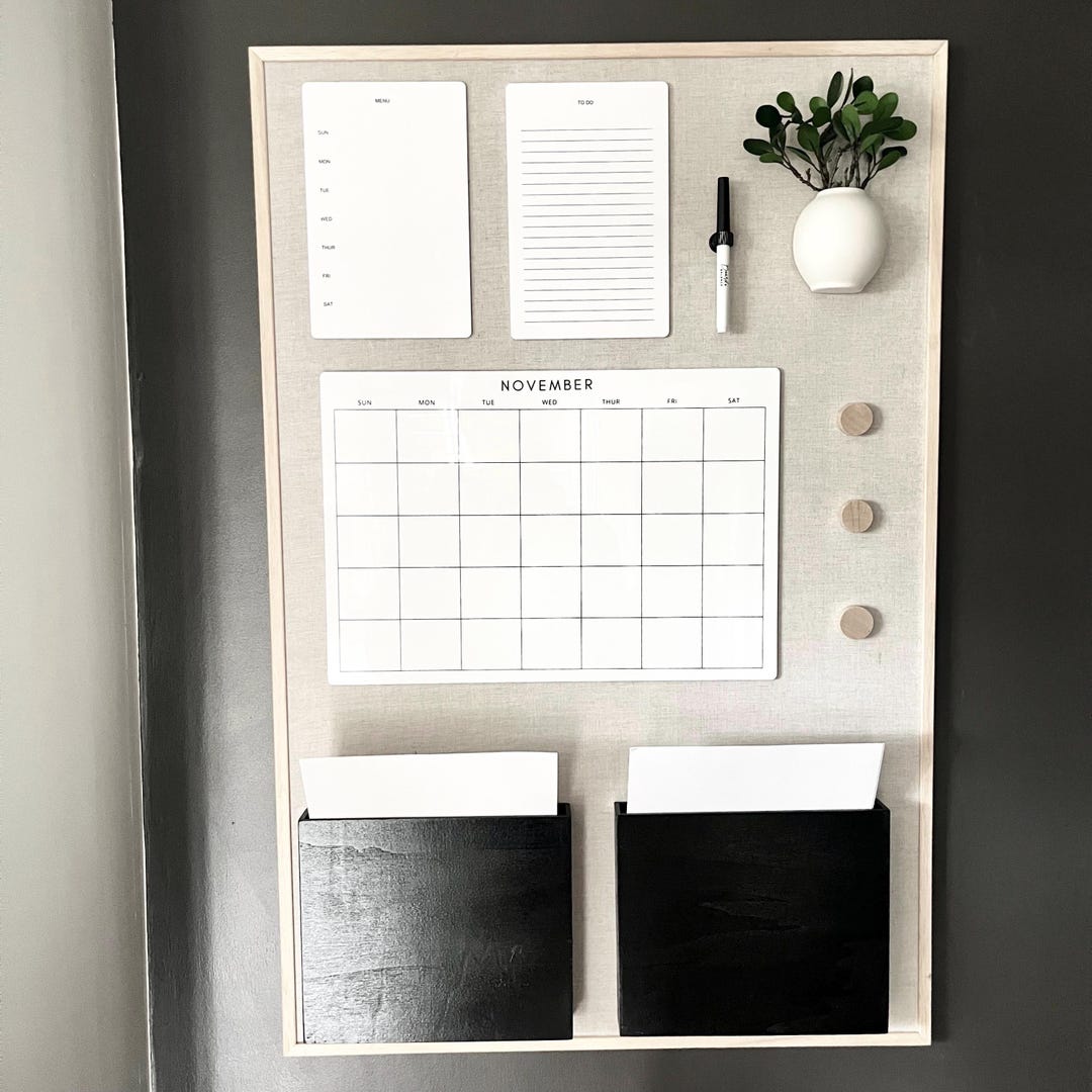 Church Bulletin Board Neutral Magnetic Display Board Wood Framed With ...