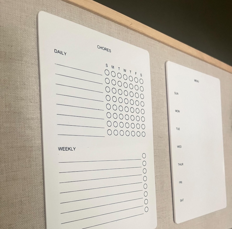 Dry Erase Magnetic Lists: Choose From 6 List Options-- Weekly Schedule ...