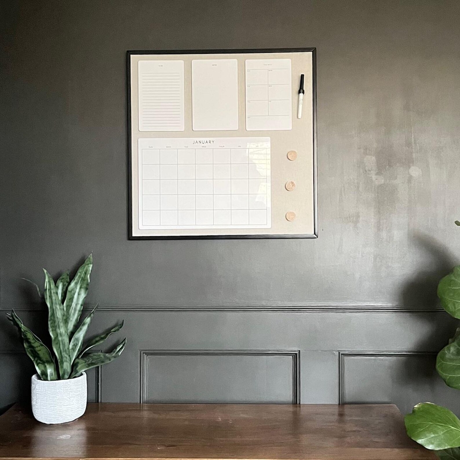 2'x2' Magnetic Board Organizer for Home or Office Organization ...
