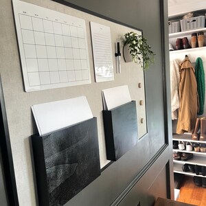 Linen Magnetic Board Office Organization Modern Custom Command Center ...