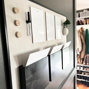 Solid Wood Framed Magnetic Board, Home Office Kitchen or Livingroom ...