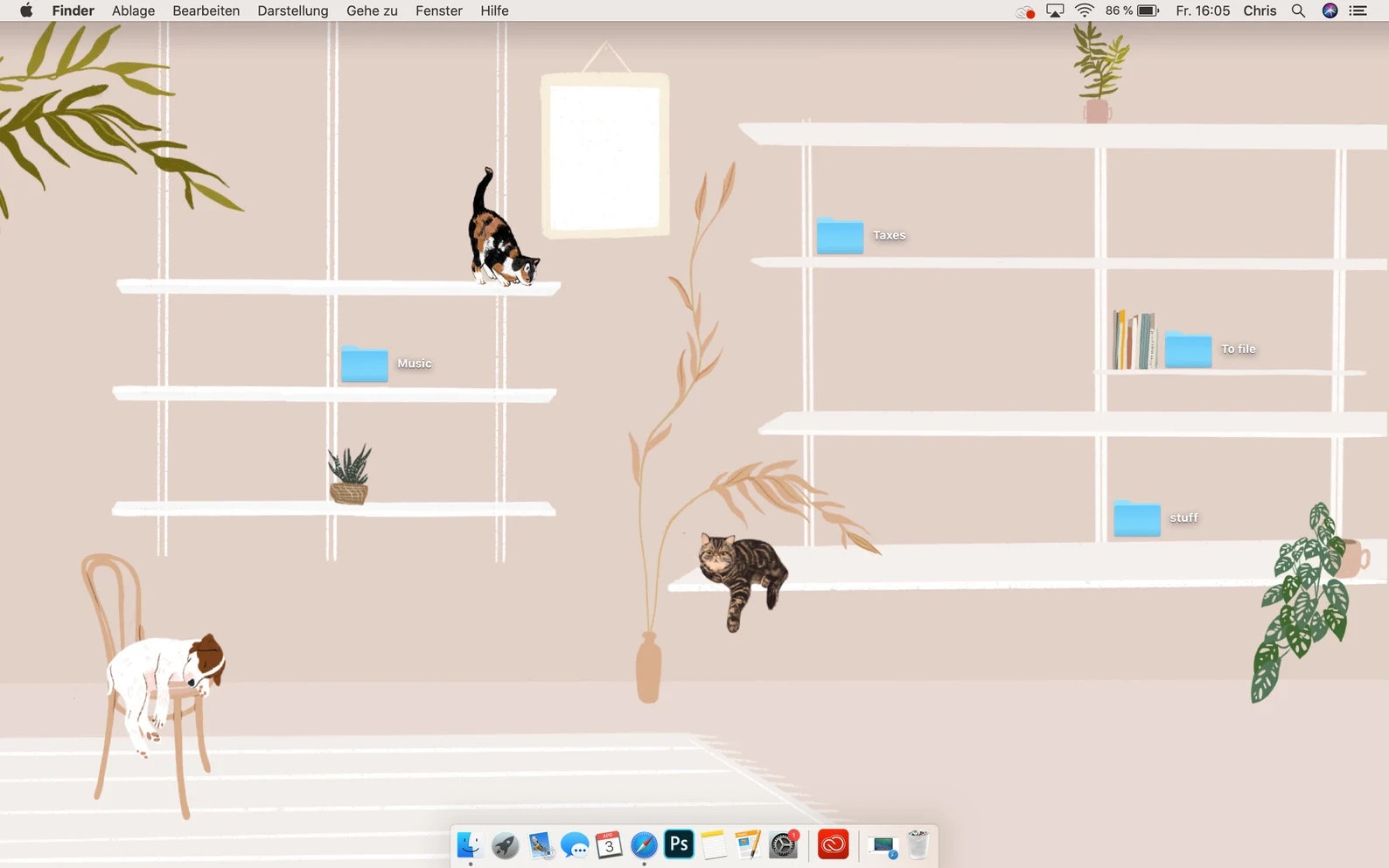 Desktop Wallpaper Organizer Cats - Etsy