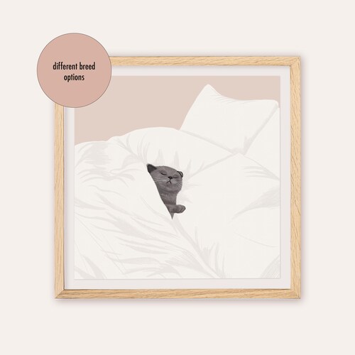 Cat Nap Cute Cat Print Cat Lady Art Cat Art Print Cat - Etsy