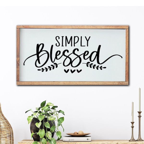 Simply Blessed Wood Sign - Etsy