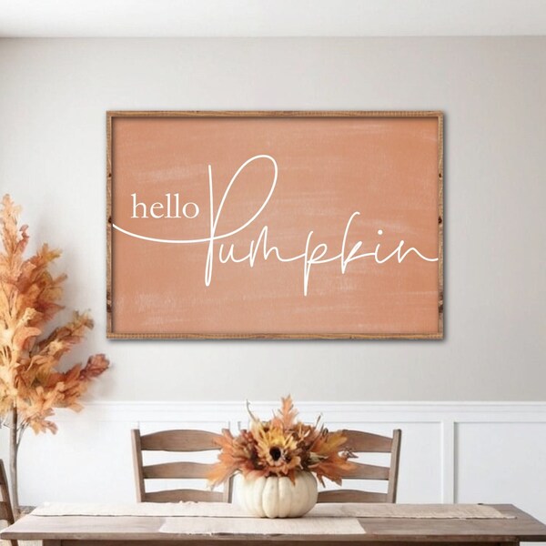 Hello Pumpkin Sign - Etsy
