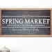 Spring Market Sign, Farmhouse Flower Market Spring Sign, Spring Farmers ...