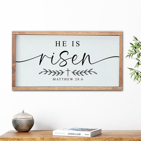 He is Risen Sign - Etsy
