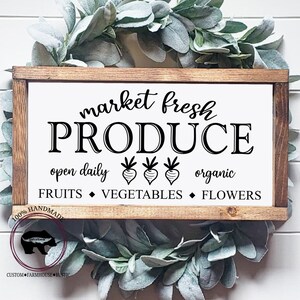 Market Fresh Produce Sign Kitchen Sign Farmhouse Kitchen - Etsy
