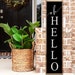 Oh Hello Porch Leaner Sign, Porch Sign, Front Door Decor, Farmhouse ...