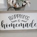 Happiness is Homemade Sign, Farmhouse Kitchen Sign, Family Room Wood ...