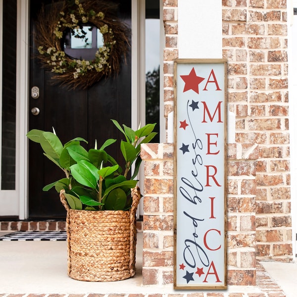 Patriotic Porch Sign - Etsy
