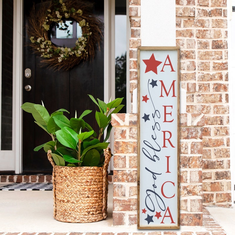 Patriotic Porch Sign - Etsy