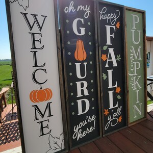Happy Fall Yall Fall Porch Sign, Fall Wood Porch Leaner Sign, Farmhouse ...