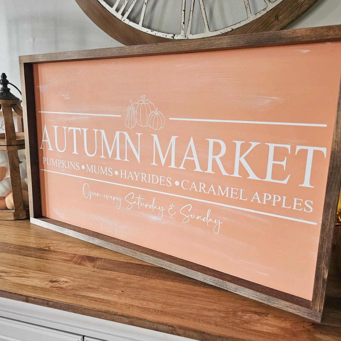 Autumn Market Fall Wood Sign, Fall Market Sign, Fall Entryway Decor ...