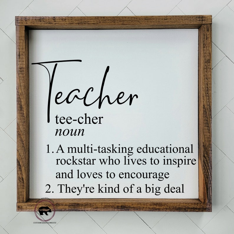 Teacher Definition Sign Classroom Signs Classroom Decor - Etsy