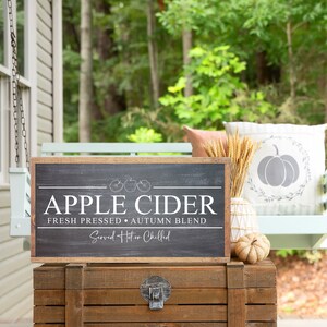 Apple Cider Sign Modern Farmhouse Fall Coffee Bar Decor Fall - Etsy